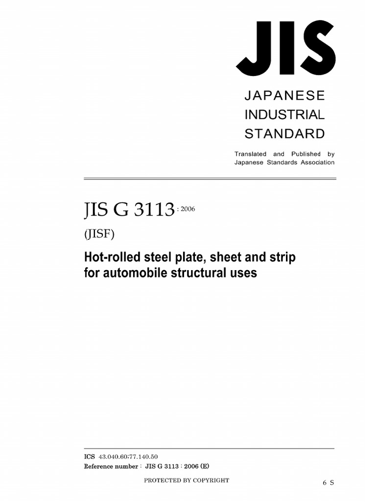 Jis G3113-2006 | PDF