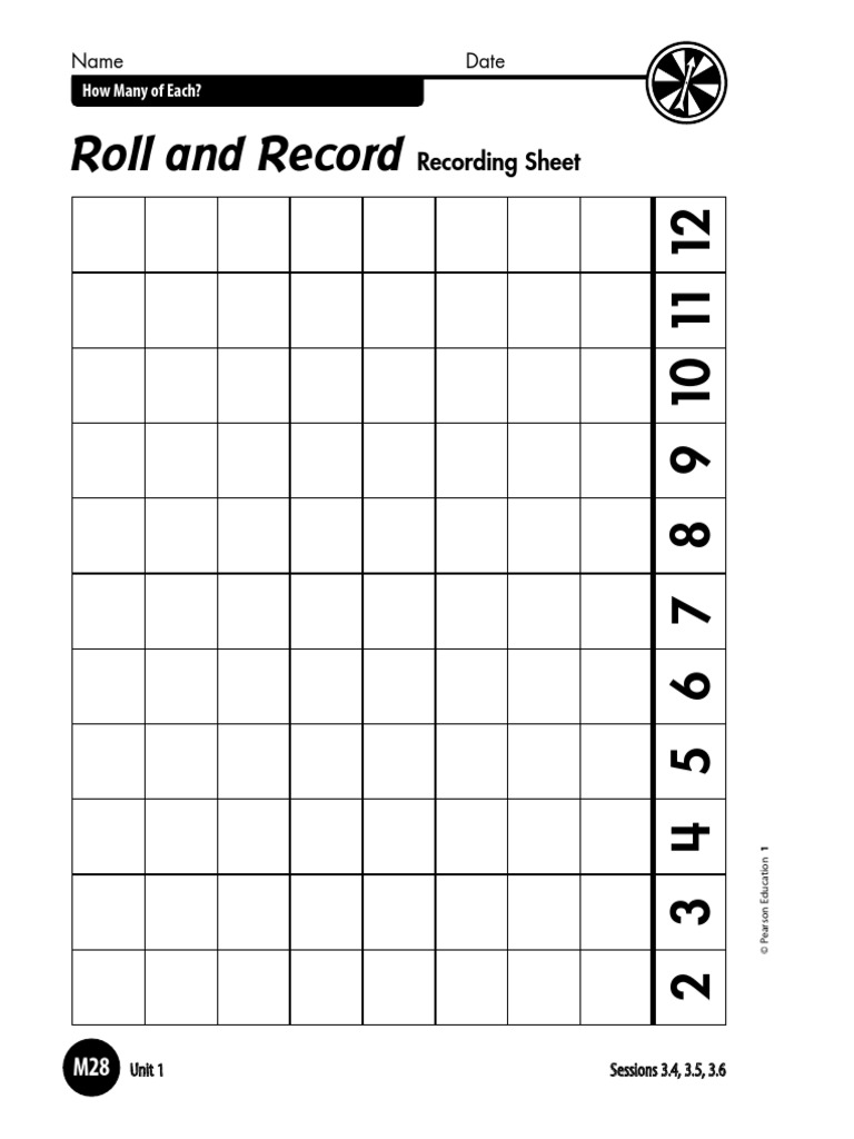Roll and Record: Recording Sheet | PDF