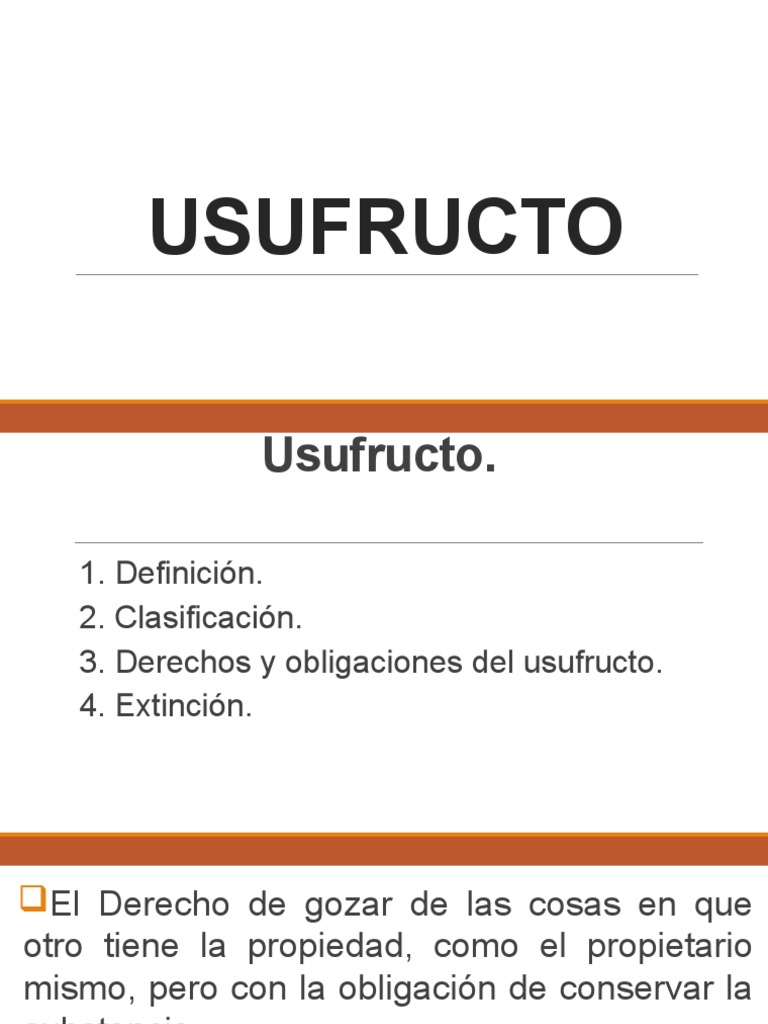 Usufructo Uso Habitacion