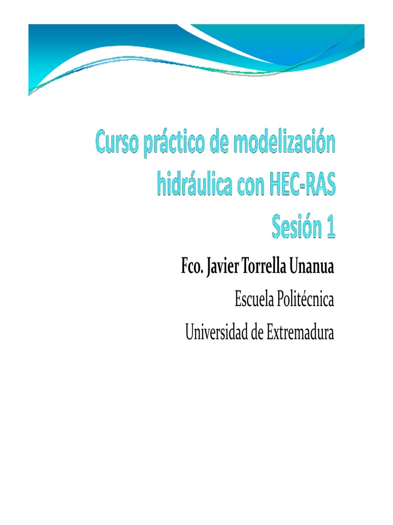 Sesión 1 Curso HEC RAS | PDF | Canal | Masa