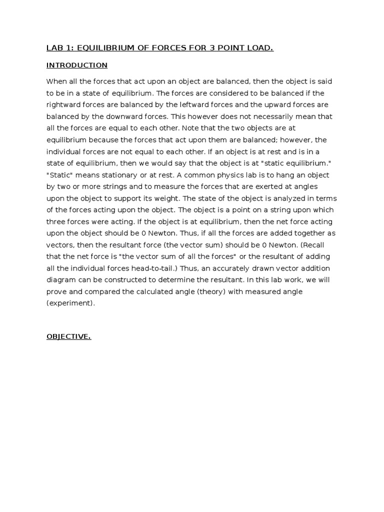 Static Lab 1 | PDF | Force | Euclidean Vector