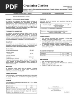 Inserto Spinreact Creatinina | PDF | Creatinina | Química