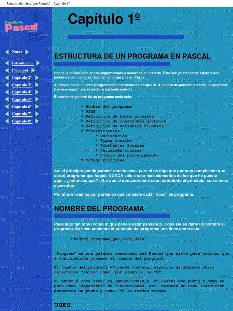 Manual Español - Lenguaje Pascal | PDF | Compilador | Entorno de ...
