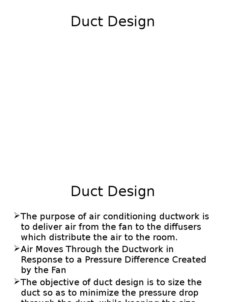 Duct Design | PDF | Duct (Flow) | Pressure
