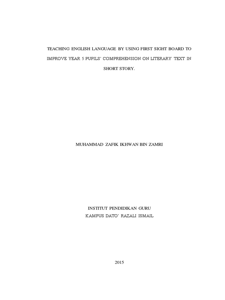 Action Research | PDF | Reading Comprehension | Reading (Process)