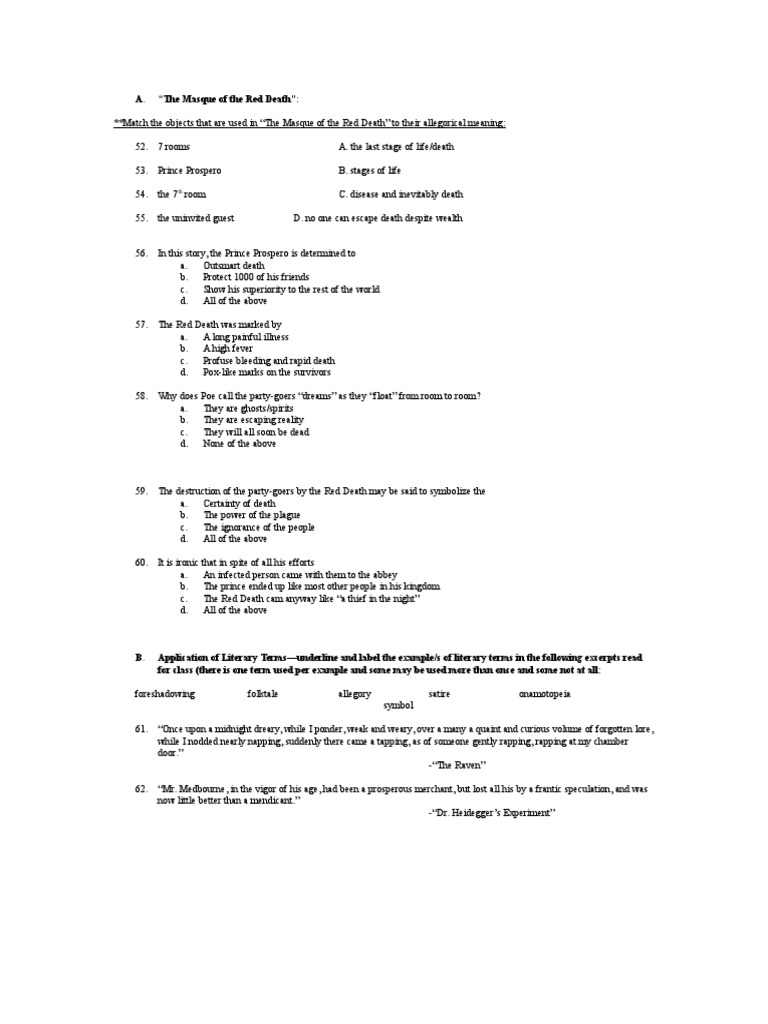 Literature Quiz for Students | PDF