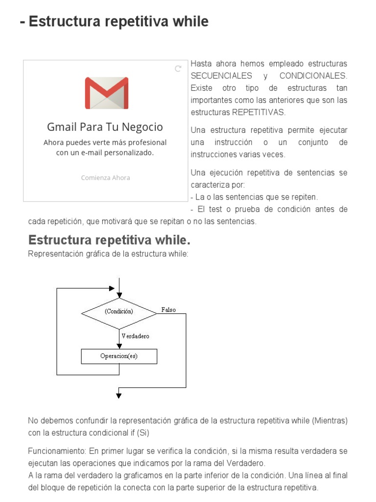 Estructura Repetitiva While PDF | PDF | Programa de computadora ...