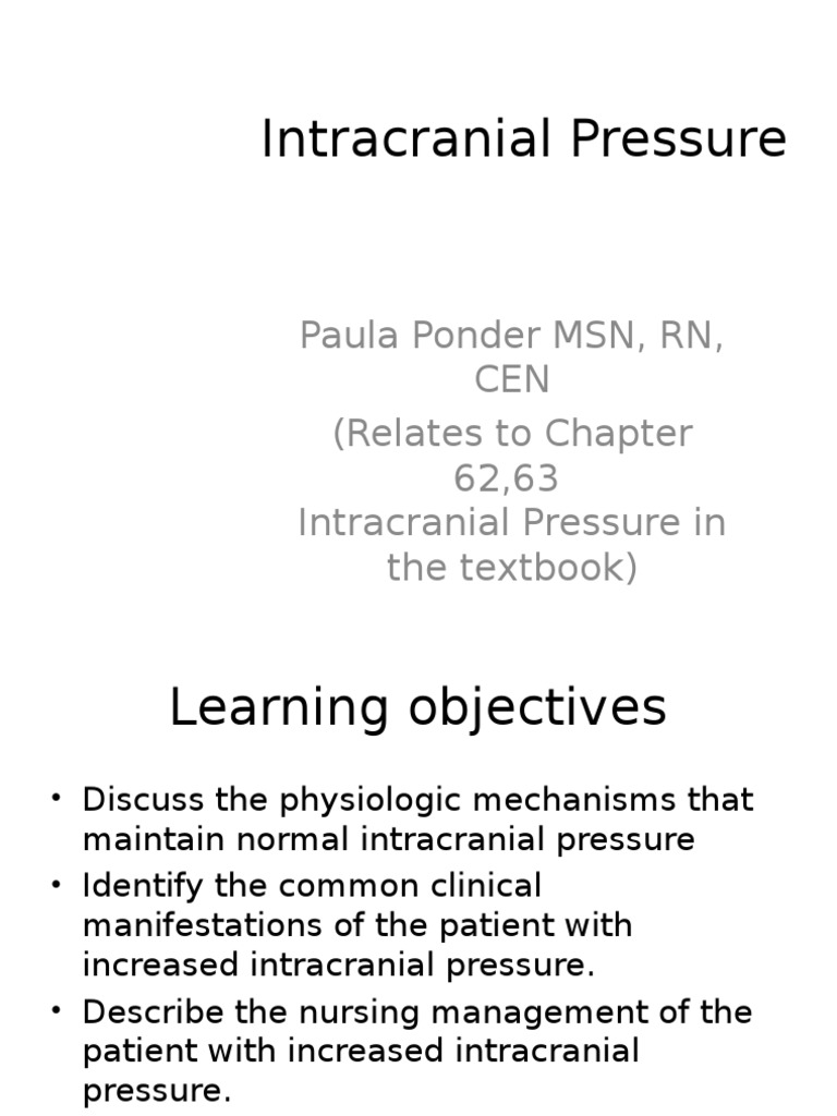 Icp | PDF | Neurology | Human Anatomy