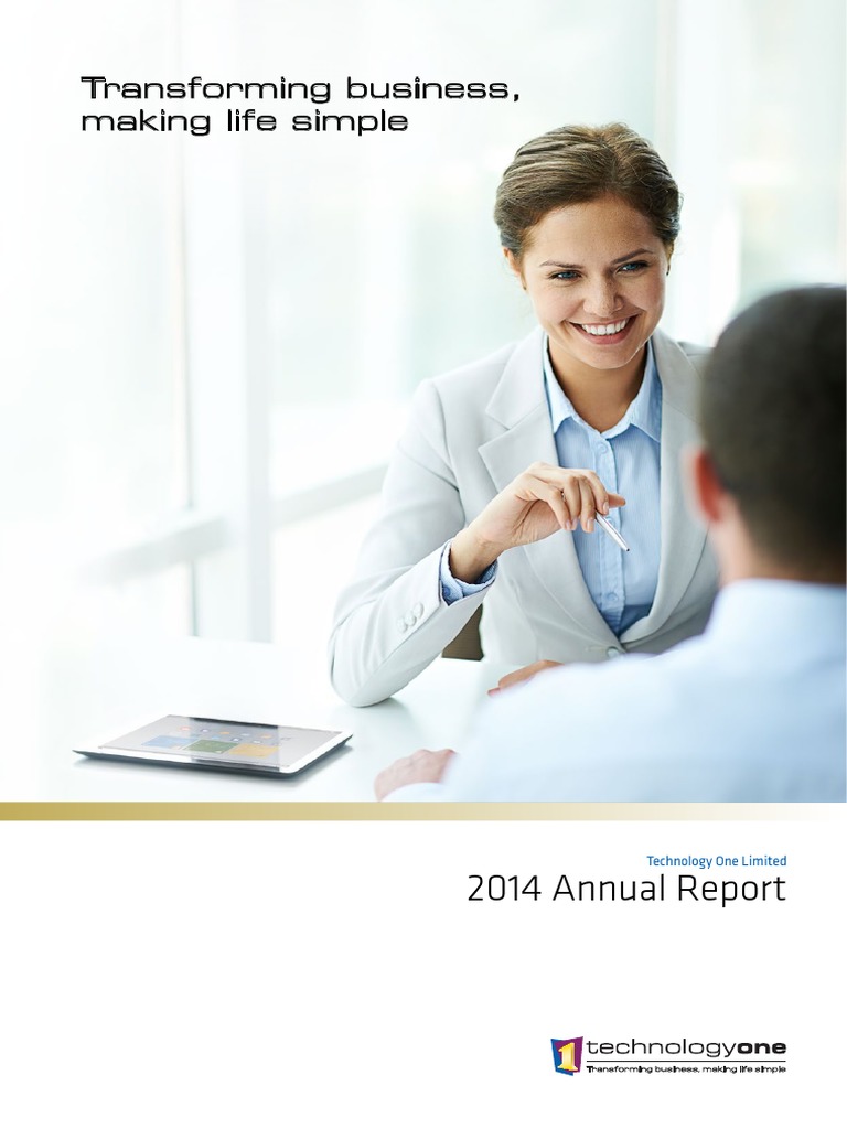 TechnologyOne Full Year Report 2014 | PDF | Software As A Service ...