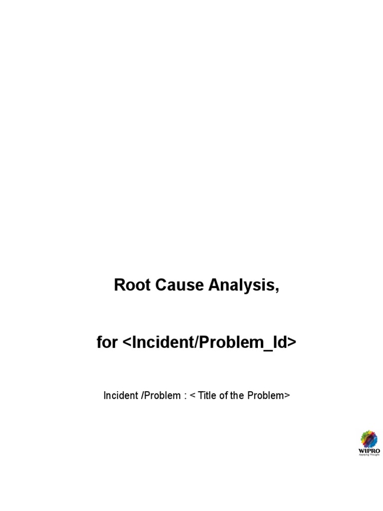 RCA Template | Business | Technology & Engineering