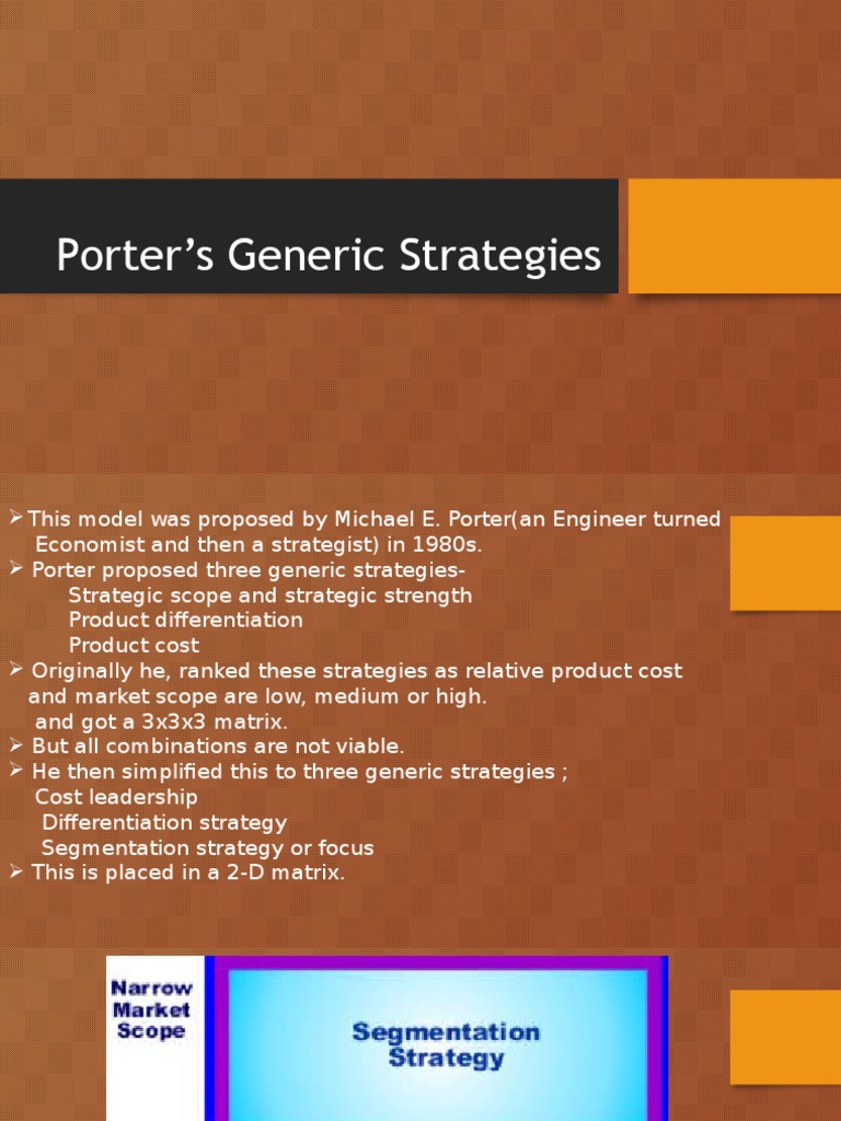 Porter’s Generic Strategies | Strategic Management | Market Segmentation