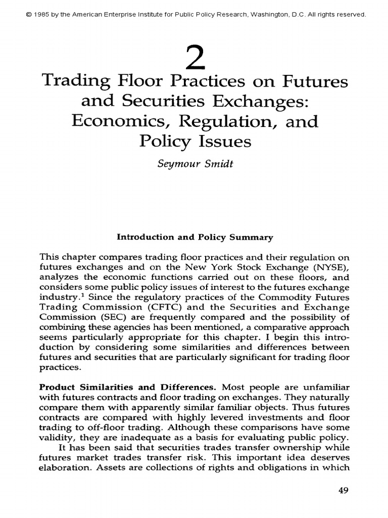 Futures Regulatory Chapter2 | PDF | Futures Contract | Order (Exchange)