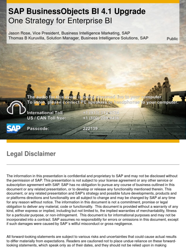 SAP Business Objects BI 4 Upgrade | PDF | Business Intelligence | Analytics