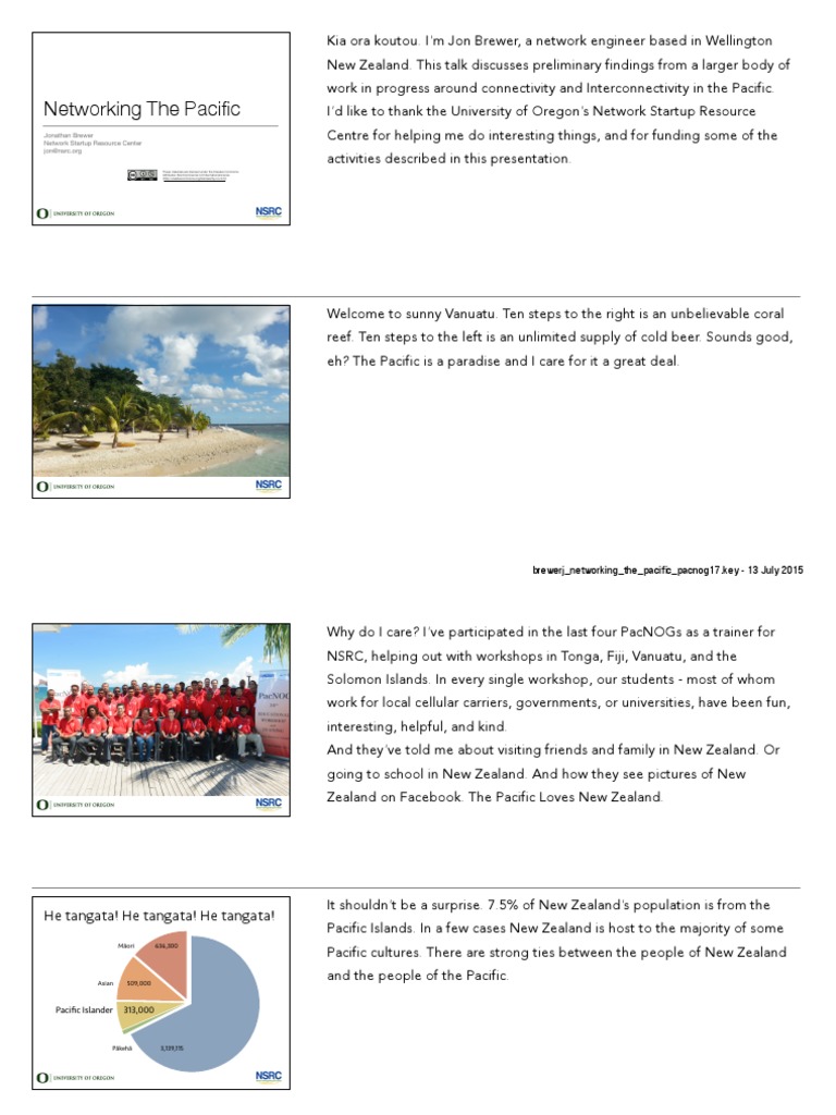 PacNOG17 Networking The Pacific | PDF | New Zealand | Pacific Ocean