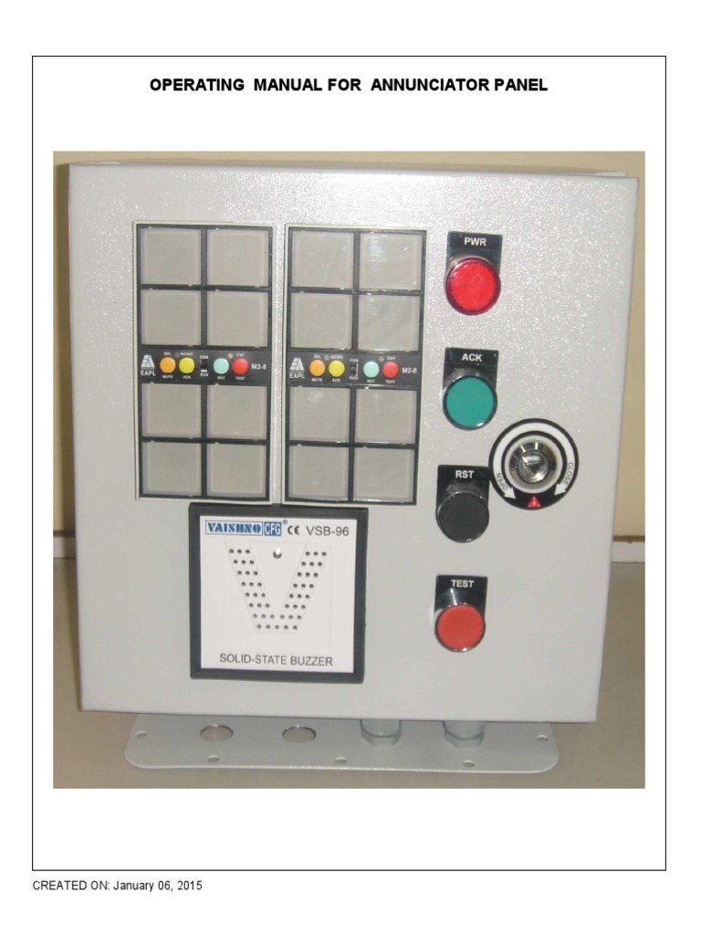 Annunciator Panel CP-04 Manual | PDF | Relay | Alternating Current