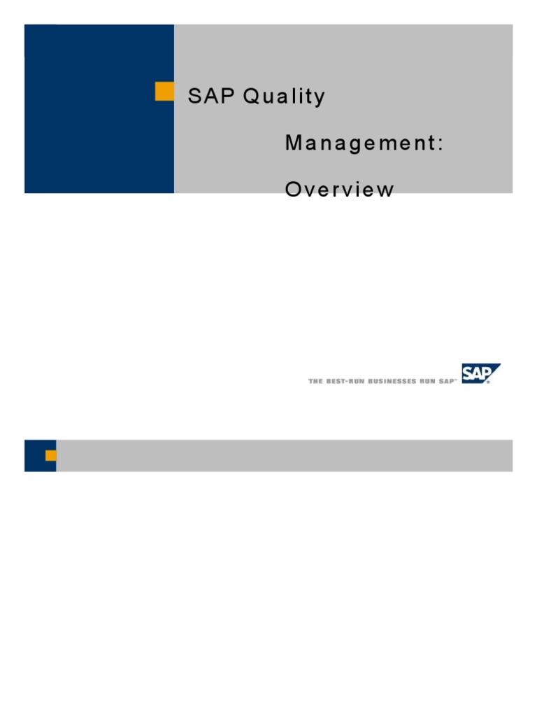Sap QM | PDF | Ibm Db2 | Product Lifecycle