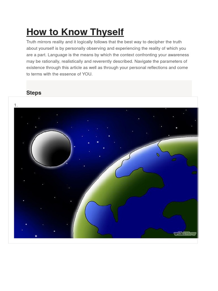 How To Know Thyself | PDF | Emotions | Free Will