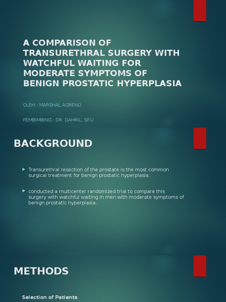 A Comparison of Transurethral Surgery With Watchful Waiting For ...