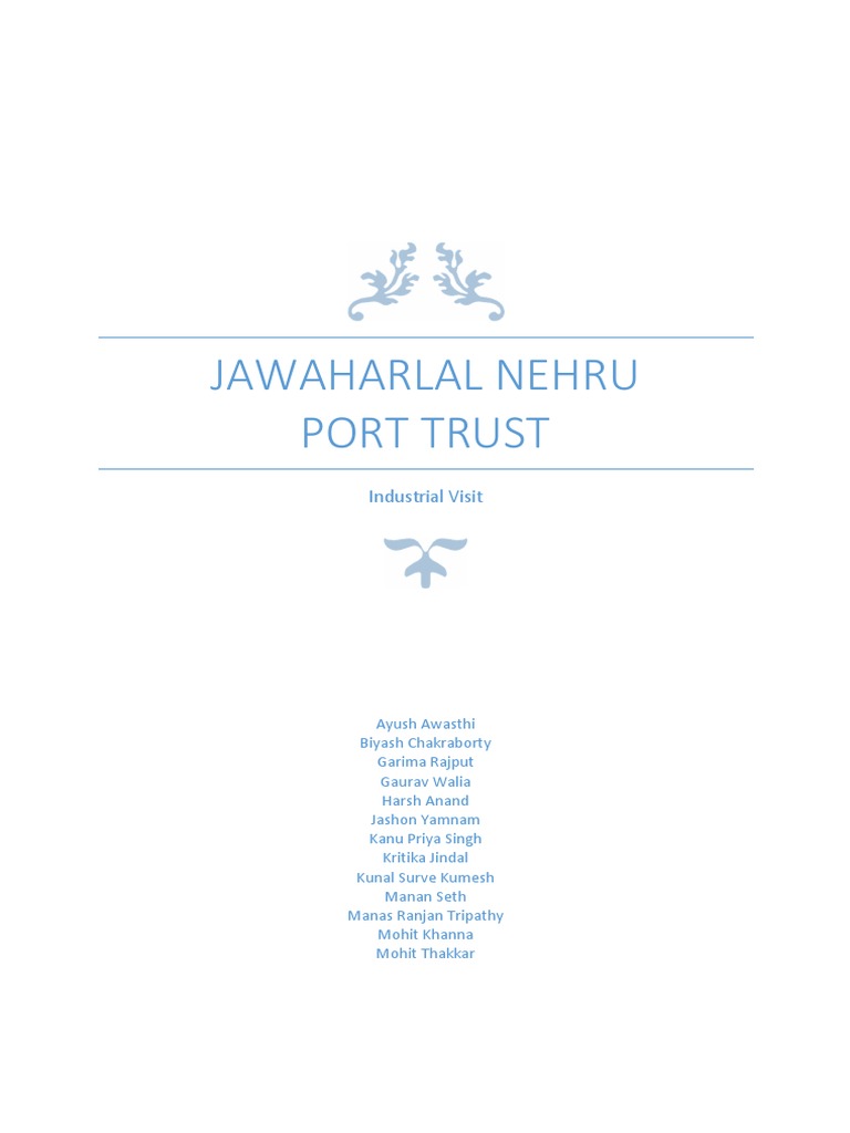 JNPT Report | PDF | Water Transport | Industries