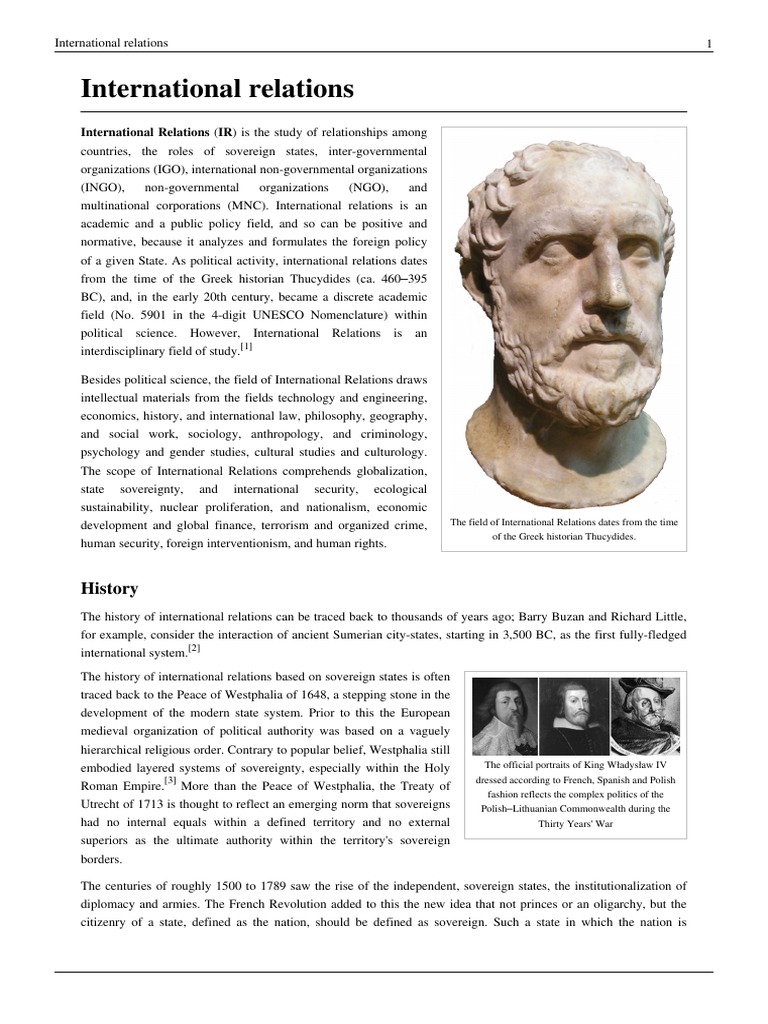 Intro to International Relations | PDF | International Relations ...