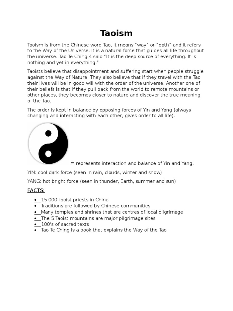 Understanding Taoism: The Way of Nature | PDF
