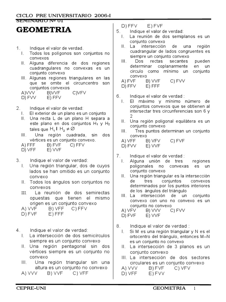 Geometria | Descargar gratis PDF | Conjunto convexo | Triángulo