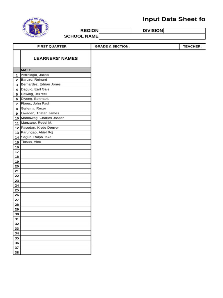Grade 1 E-CLASS RECORD K-12 CURRICULUM | PDF | Quality Of Life | Cognition