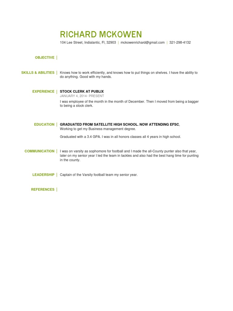Richard Mckowen Resume | PDF