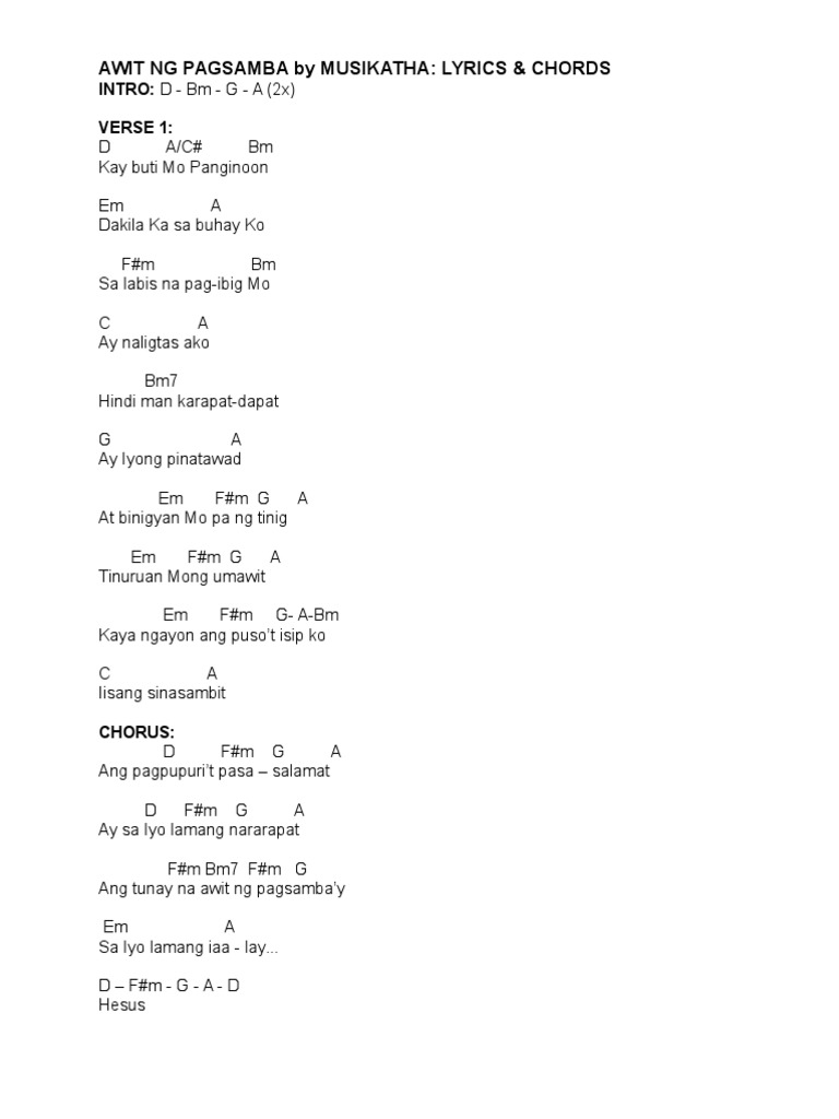 Awit Ng Pagsamba by Musikatha