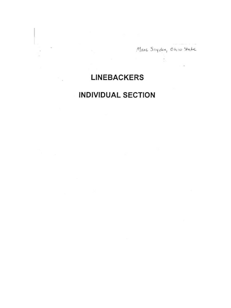 Ohio State Linebacker Manual | PDF