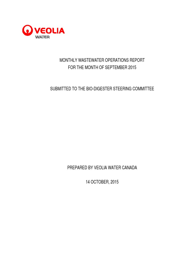 Veolia September 2015 | PDF | Waste Treatment Technology | Water Management