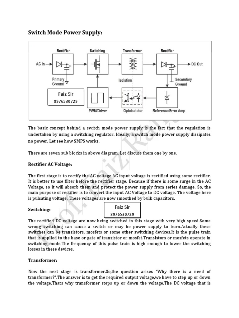 Smps | PDF | Rectifier | Power Supply