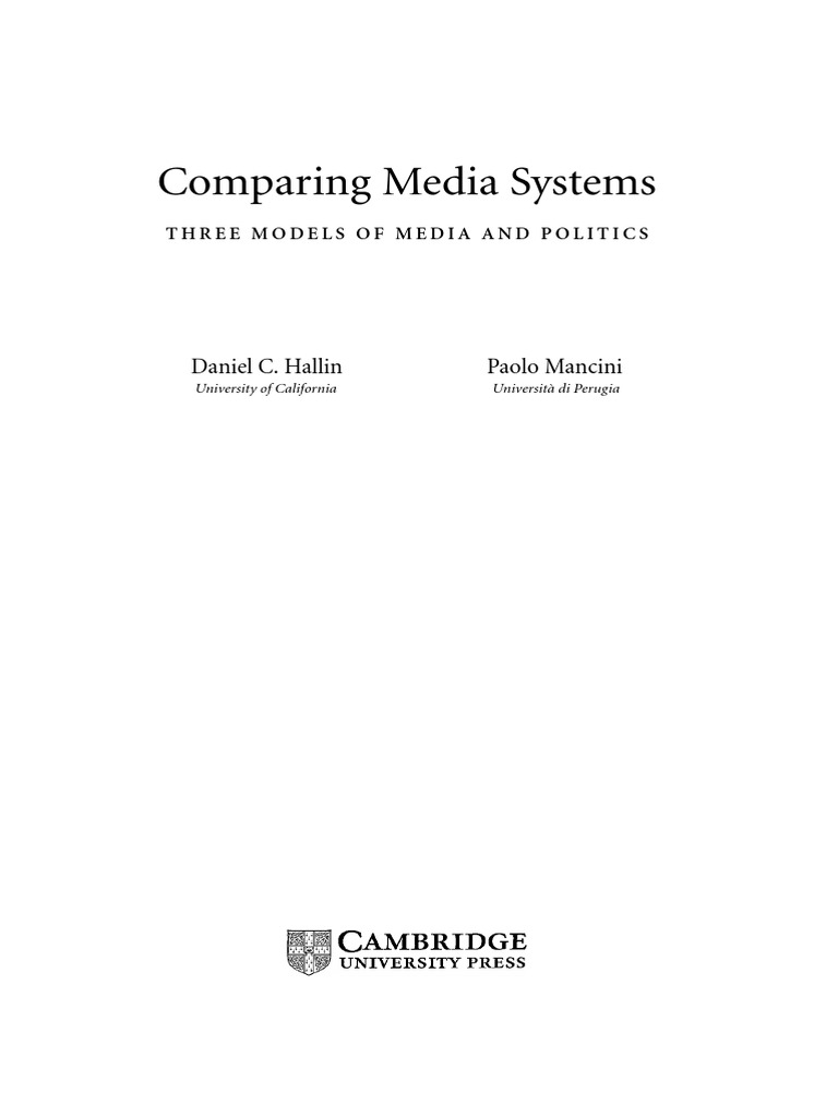 Comparing Media Systems | PDF