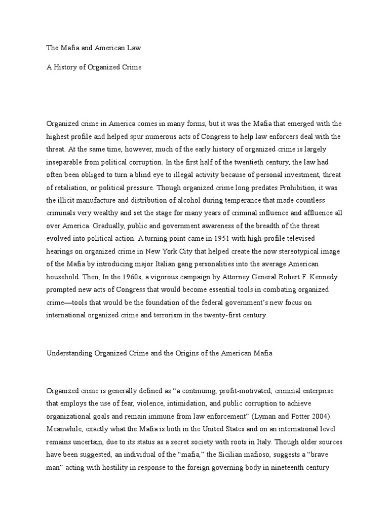The Mafia and American Law | Download Free PDF | American Mafia ...