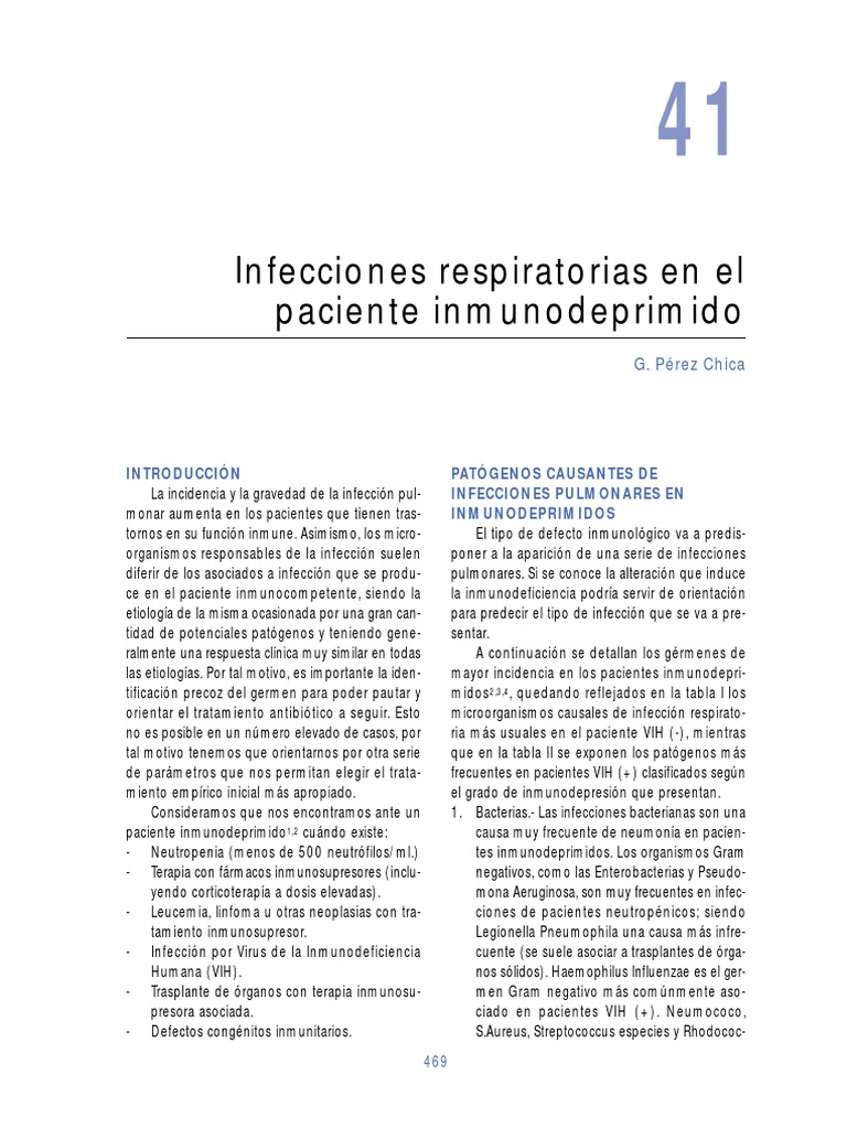 INMUNODEPRIMIDOS | PDF | Neumonía | Sistema inmune