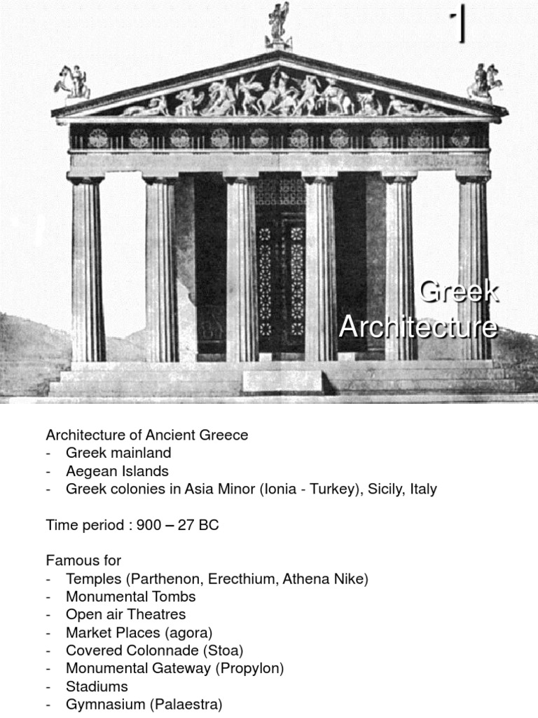 Greek Architecture | PDF | Column | Components