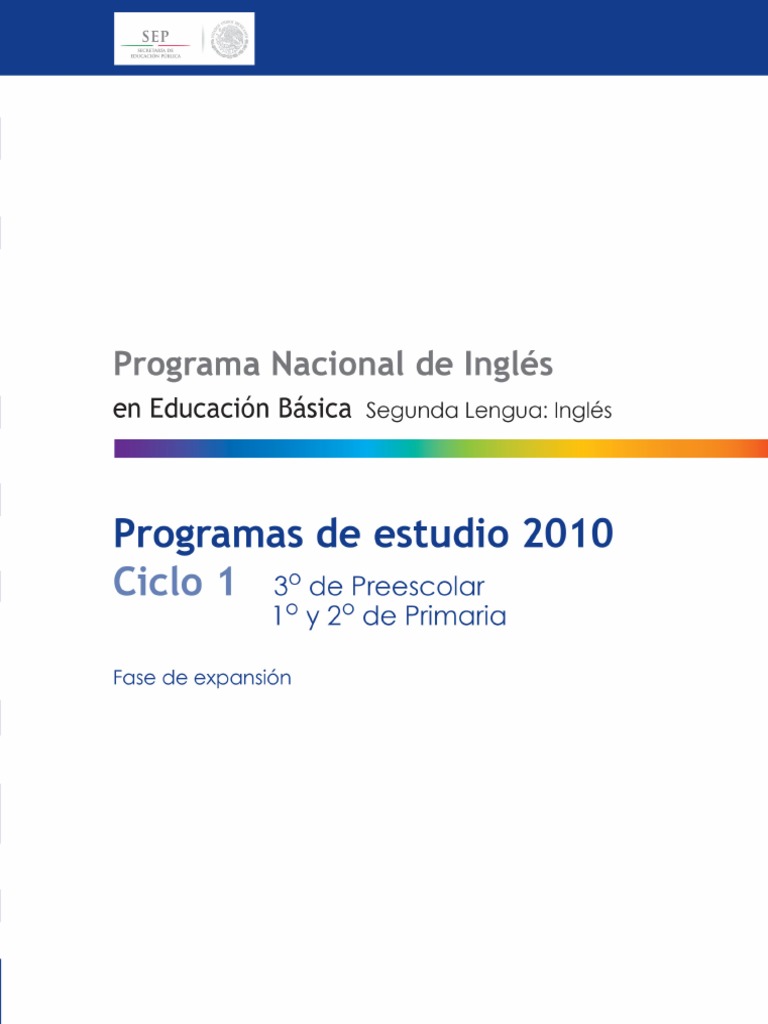 Ingl S Ciclo 1 | PDF | Educación primaria | Jardín de infancia