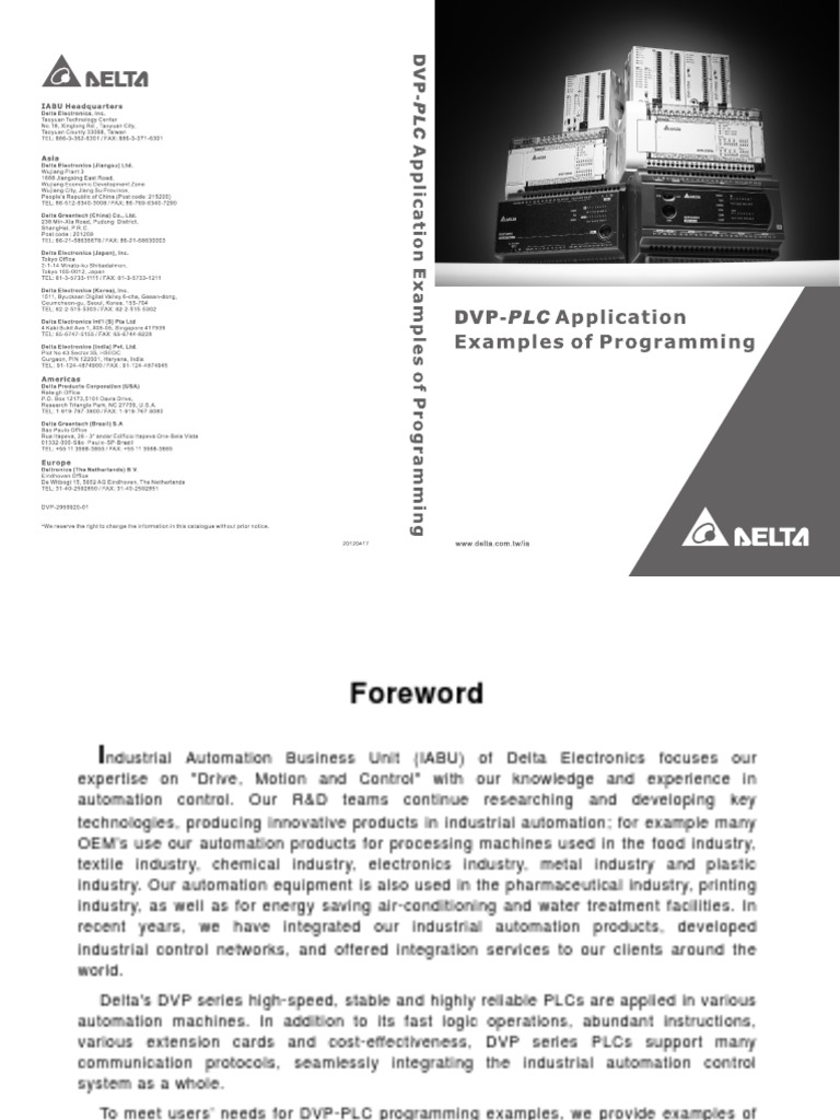 Exemplos de Aplicacao-Clp DVP PDF | PDF | Automation | Programmable Logic Controller