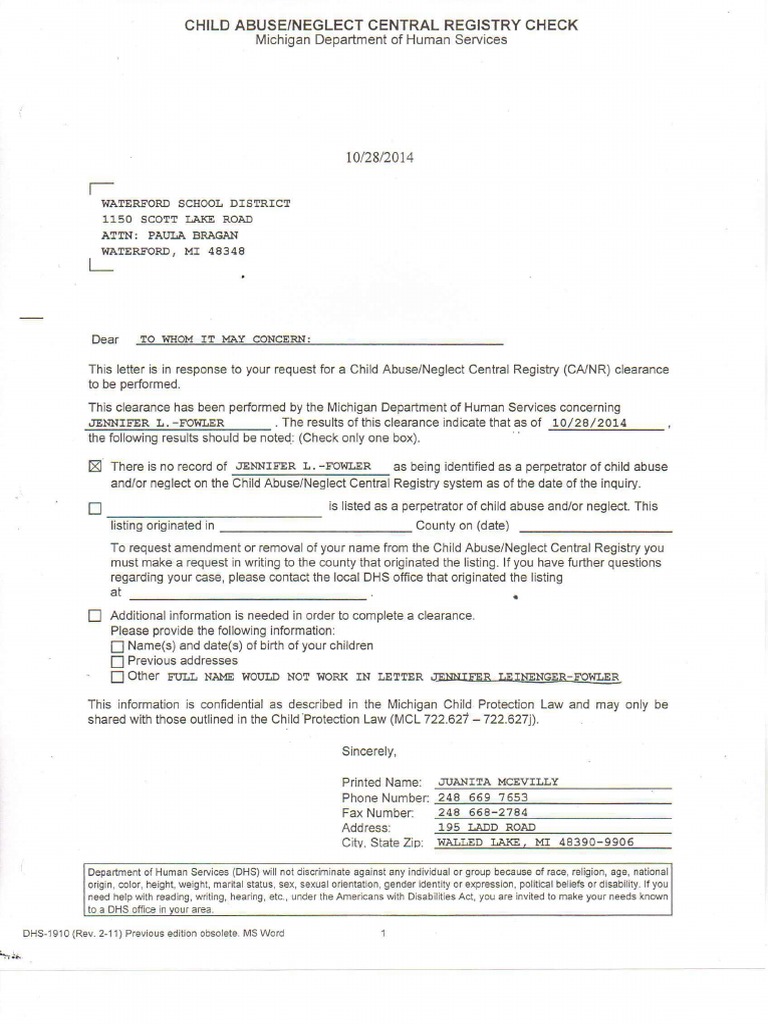 Dhs Clearance | PDF | Child Abuse | Justice