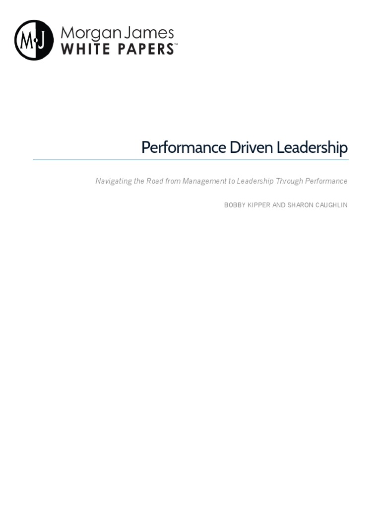 Performance Driven Leadership | PDF | Goal | Leadership