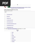 Current Heads of State 2025 List | PDF | Heads Of State | Government ...