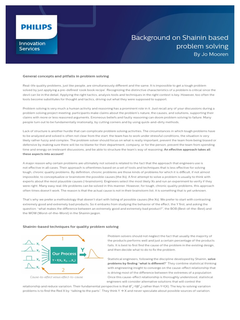 Shainin Red X Methodology Overview | PDF | Causality | Reason