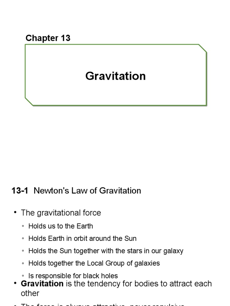 Chapter 13 | PDF | Orbit | Gravity