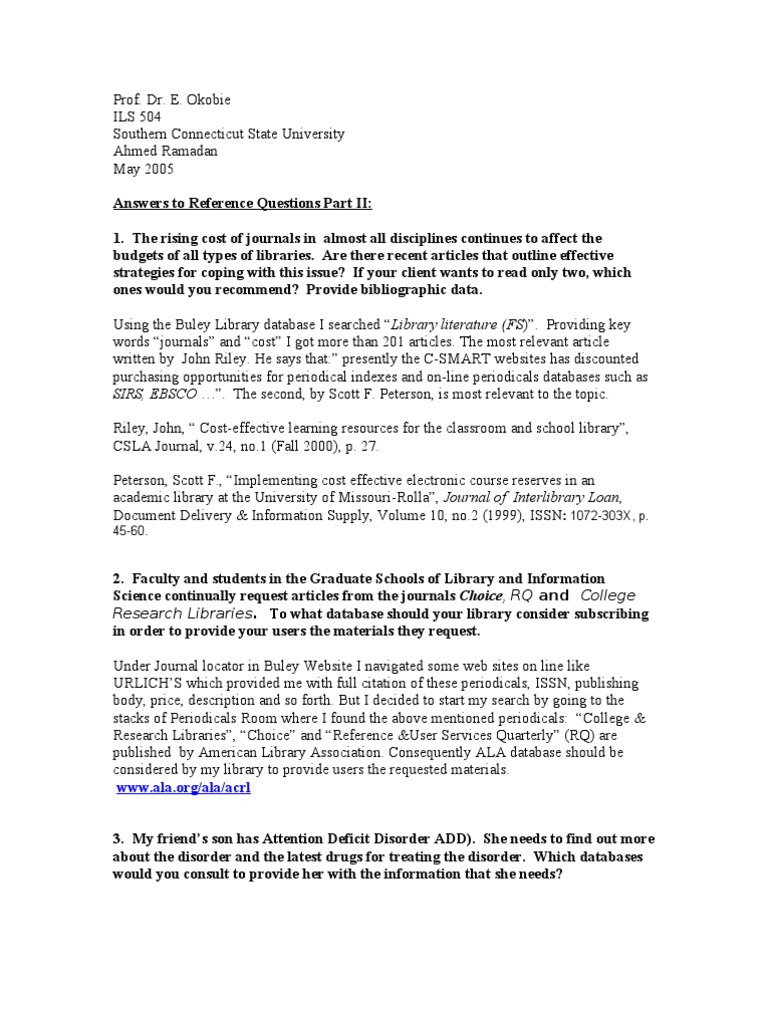 Ref. Questions | PDF | Bibliography | Nathaniel Hawthorne