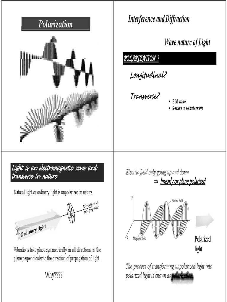 Lect 1,2 Polarization | PDF | Polarization (Waves) | Reflection (Physics)