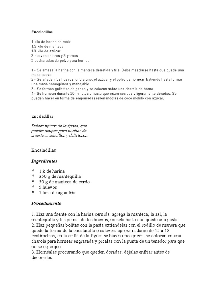 Encaladillas | PDF | Cocina, comidas y vino