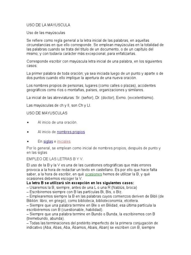 Reglas Ortográficas: Mayúsculas y Letras | PDF | Comillas | Soporte