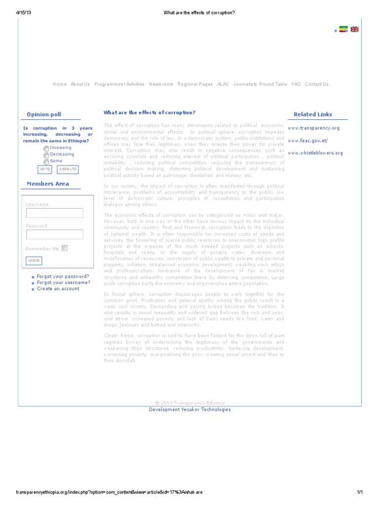 What Are The Effects of Corruption - PDF | PDF | Corruption | Poverty
