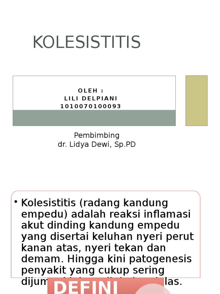 Kolesistitis | PDF | Sains & Matematika