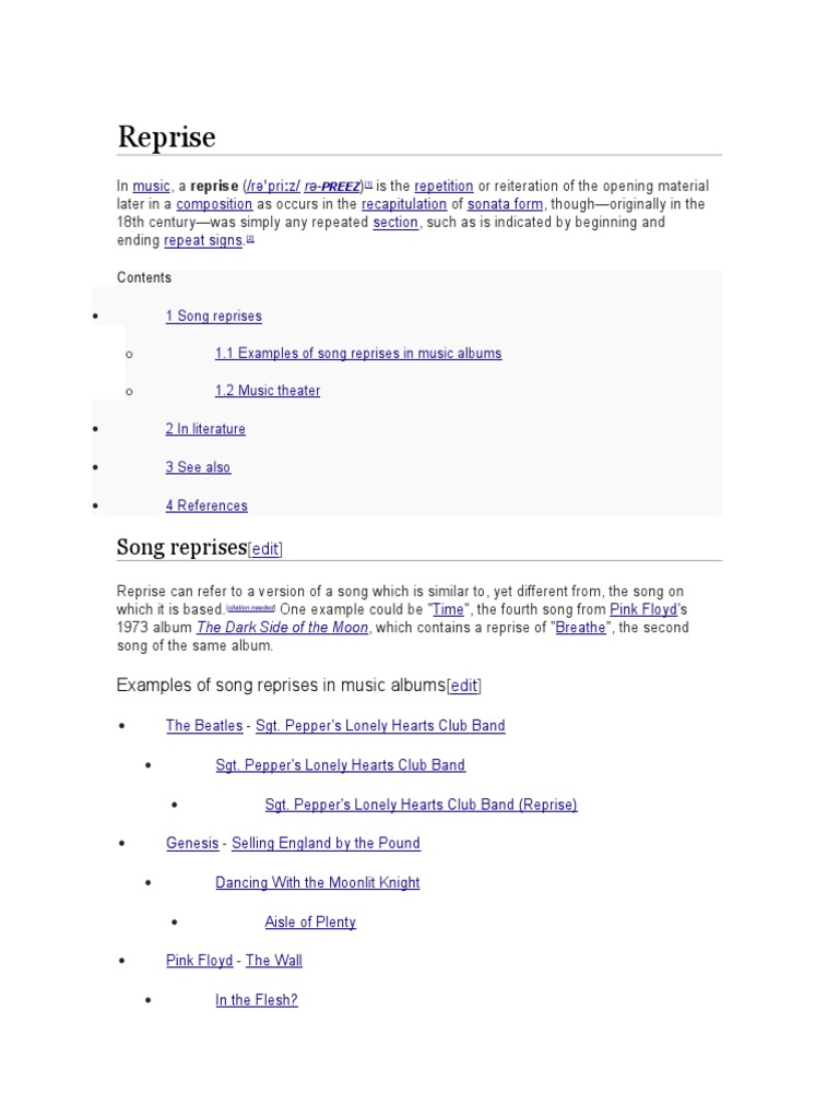 Reprise Significado | PDF | Music Theory | Musicology